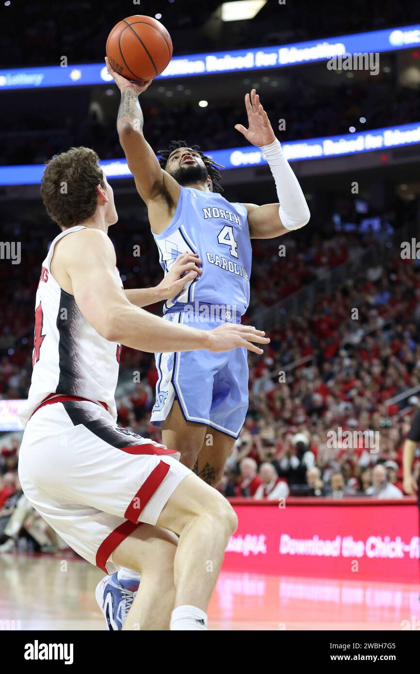 RALEIGH, NC - JANUARY 10: North Carolina Tar Heels guard RJ Davis (4 ...