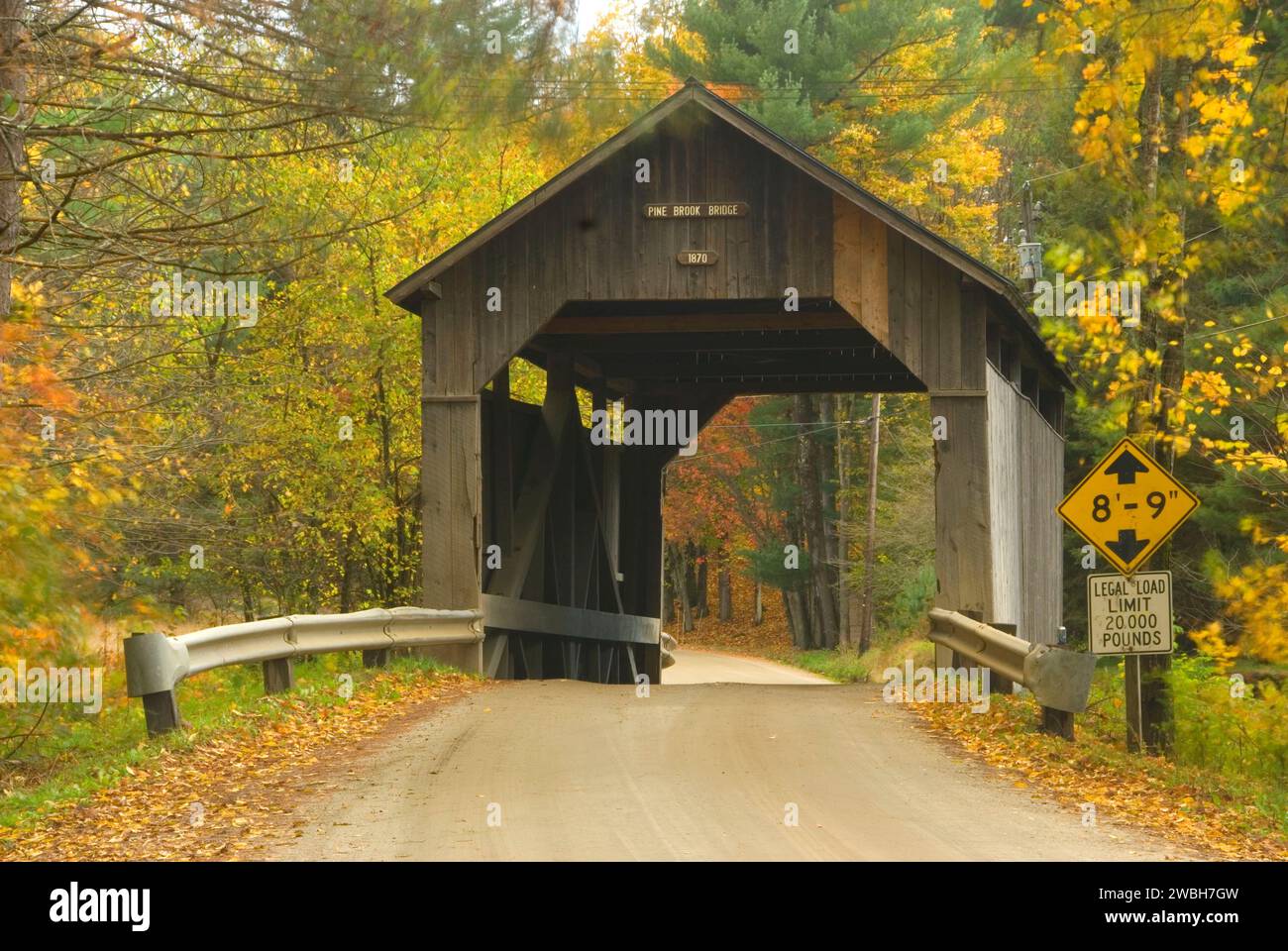 Pine Brook Covered Bridge, Washington County, Vermont Stock Photo - Alamy