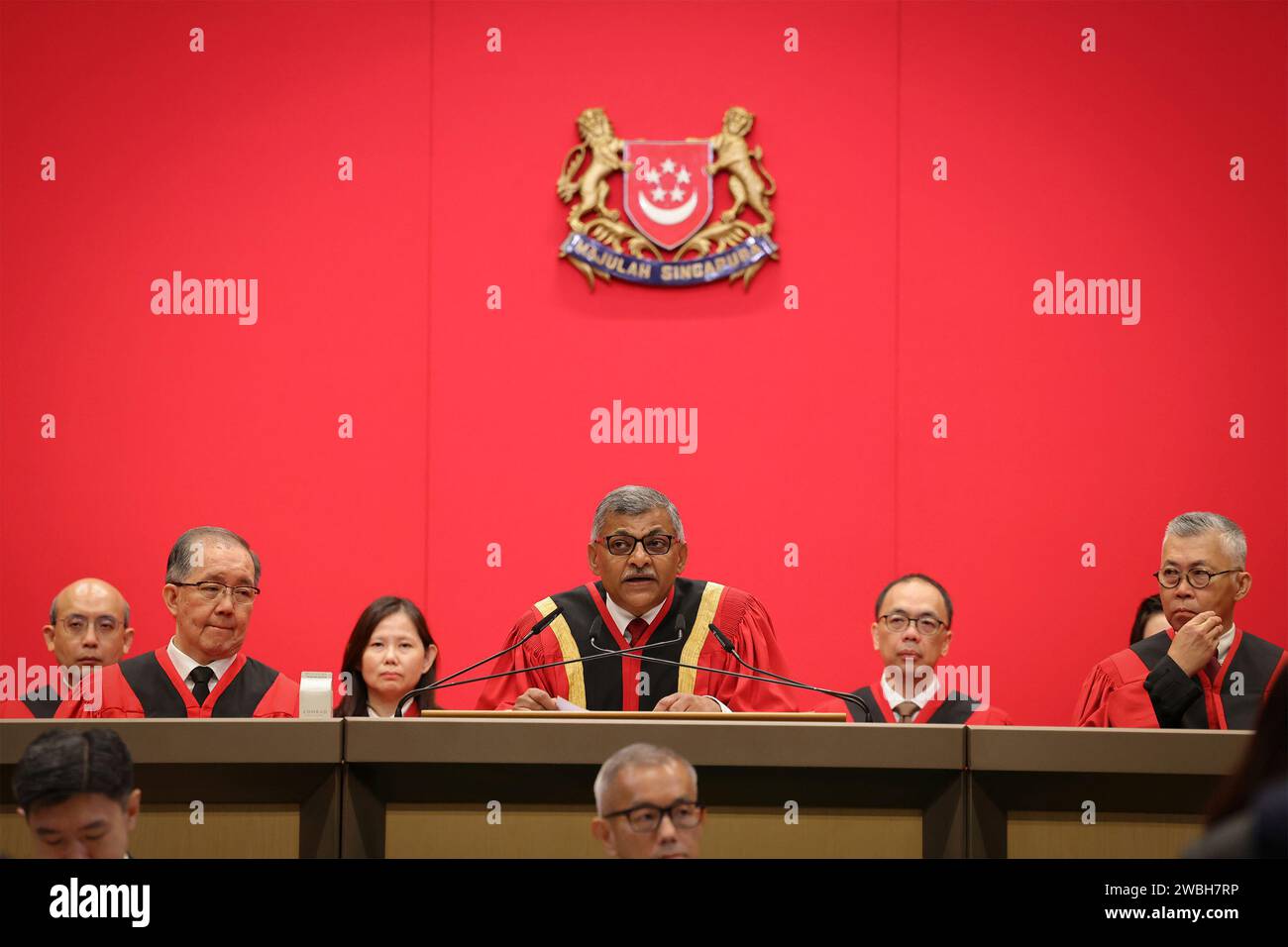 Chief Justice Sundaresh Menon speaking during the opening of the legal ...