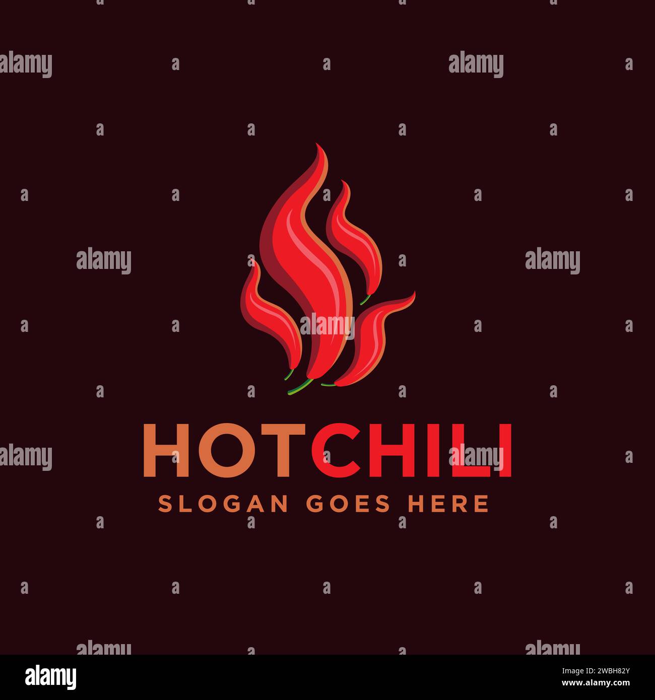 Hot fire chili logo vector on white background Stock Vector Image & Art ...