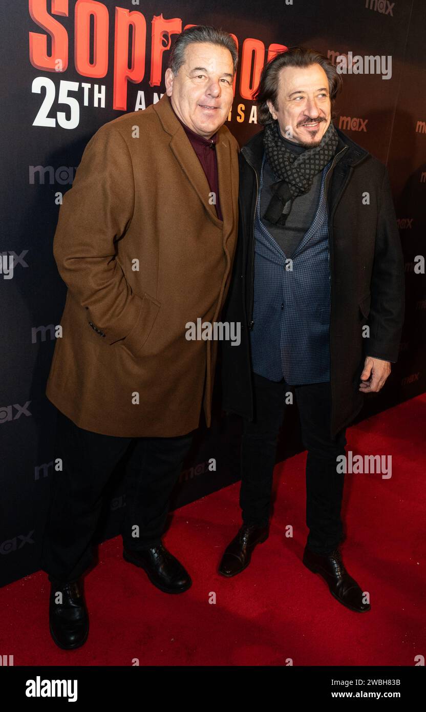Steve Schirripa and Federico Castelluccio attend HBO's "The Sopranos ...