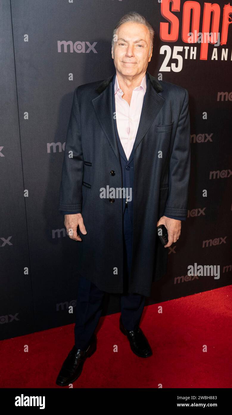 New York, New York, USA. 10th Jan, 2024. Al Sapienza attends HBO's ''The Sopranos'' 25th ...