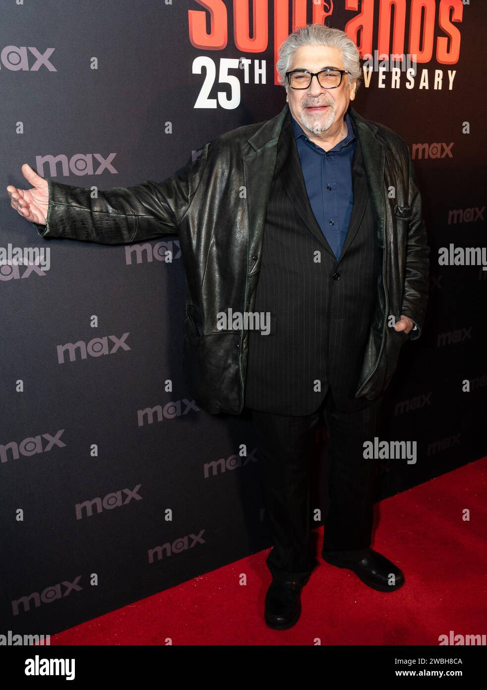 New York, USA. 10th Jan, 2024. Vincent Pastore attends HBO's "The Sopranos" 25th anniversary ...