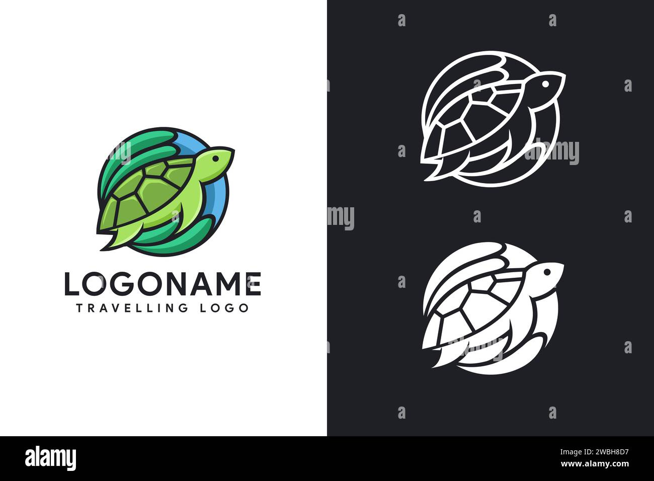 modern colorful Coral logo, turtle logo icon vector illustration ...