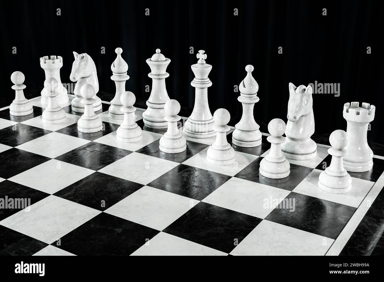 Close-up chess pieces are in the process of playing Stock Photo - Alamy