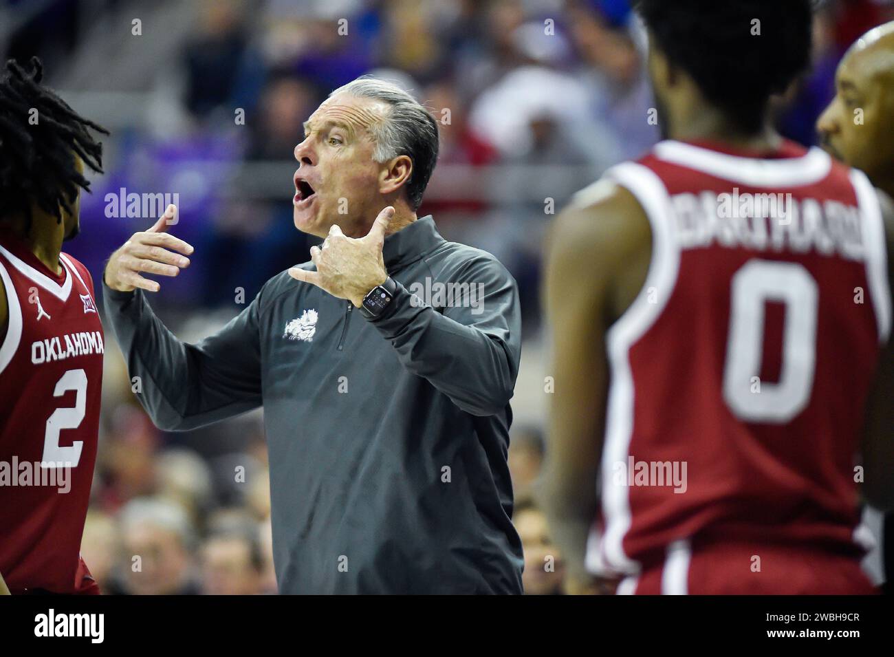 Fort Worth, TX, USA. 10th Jan, 2024. TCU Horned Frogs coach Jamie Dixon ...