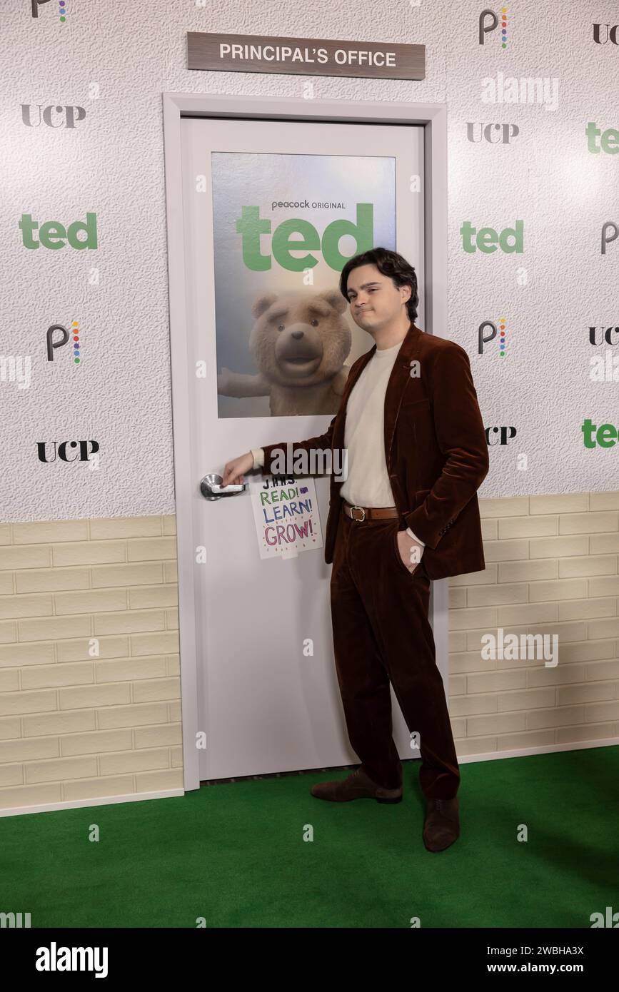 Los Angeles, USA. 10th Jan, 2024. Max Burkholder. Seth MacFarlane attends the arrivals of ...