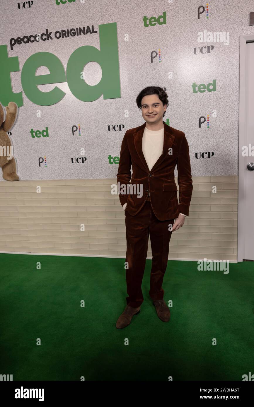 Los Angeles, USA. 10th Jan, 2024. Max Burkholder. Seth MacFarlane attends the arrivals of ...