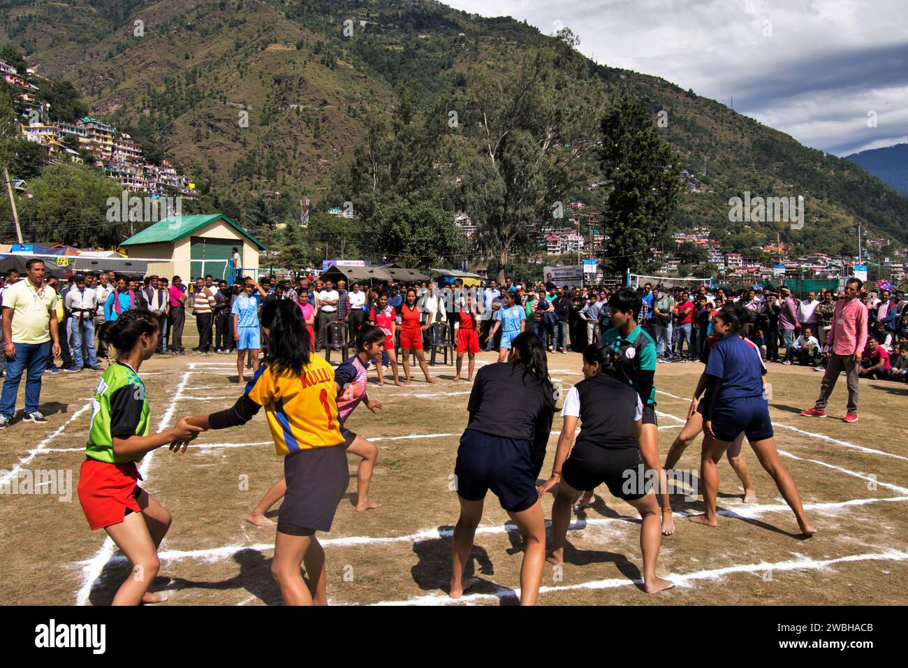 Women playing Kabbadi sport, Mega Festival, Dussehra Festivals, Dhalpur ...