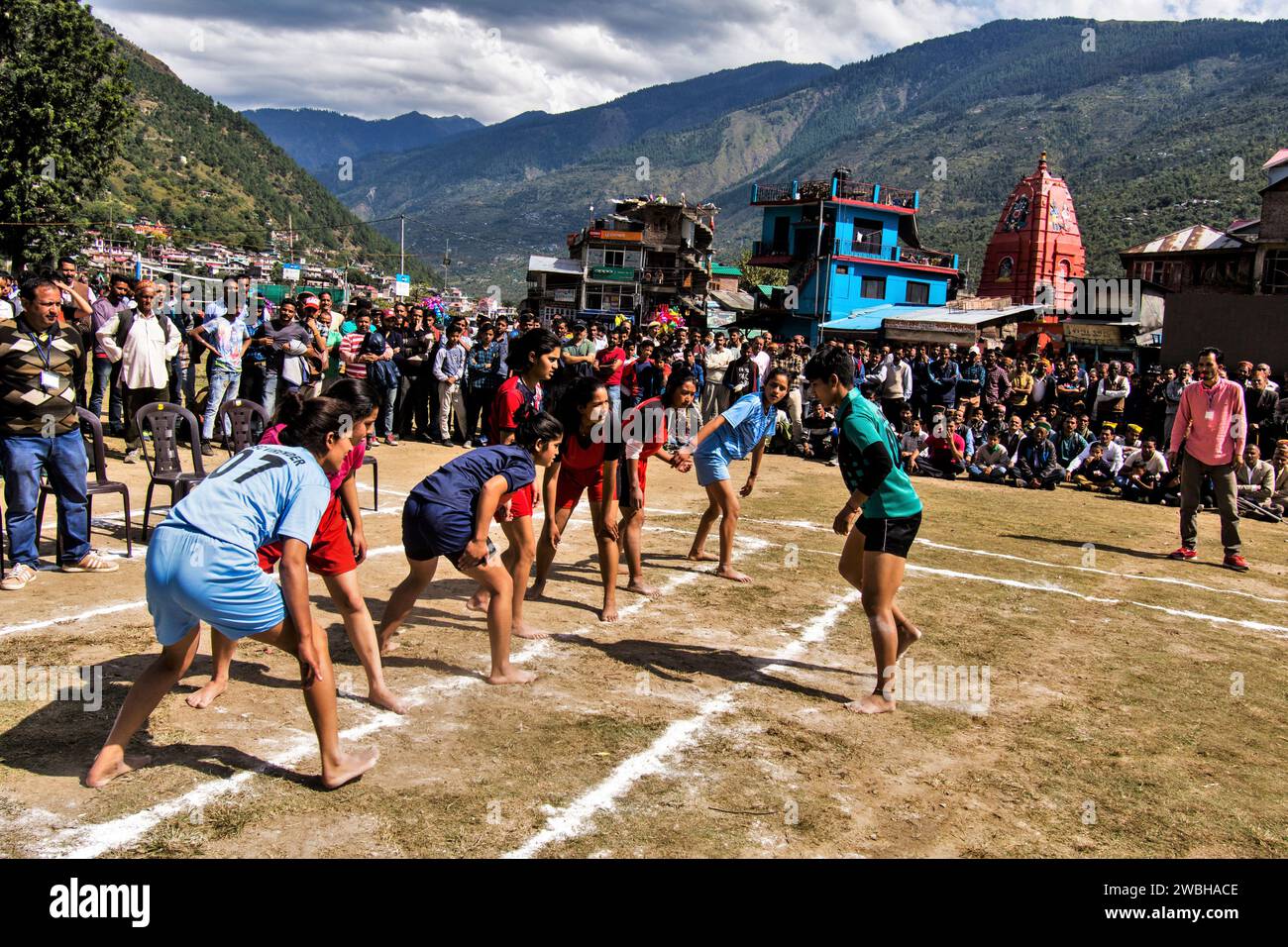 Women playing Kabbadi sport, Mega Festival, Dussehra Festivals, Dhalpur ...