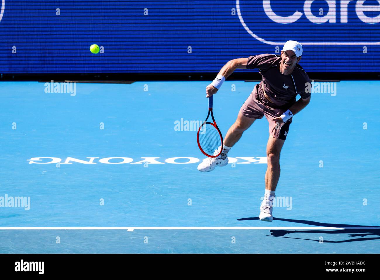 January 11, 2024: MELBOURNE, AUSTRALIA - JANUARY 11: Sir Andy Murray of ...