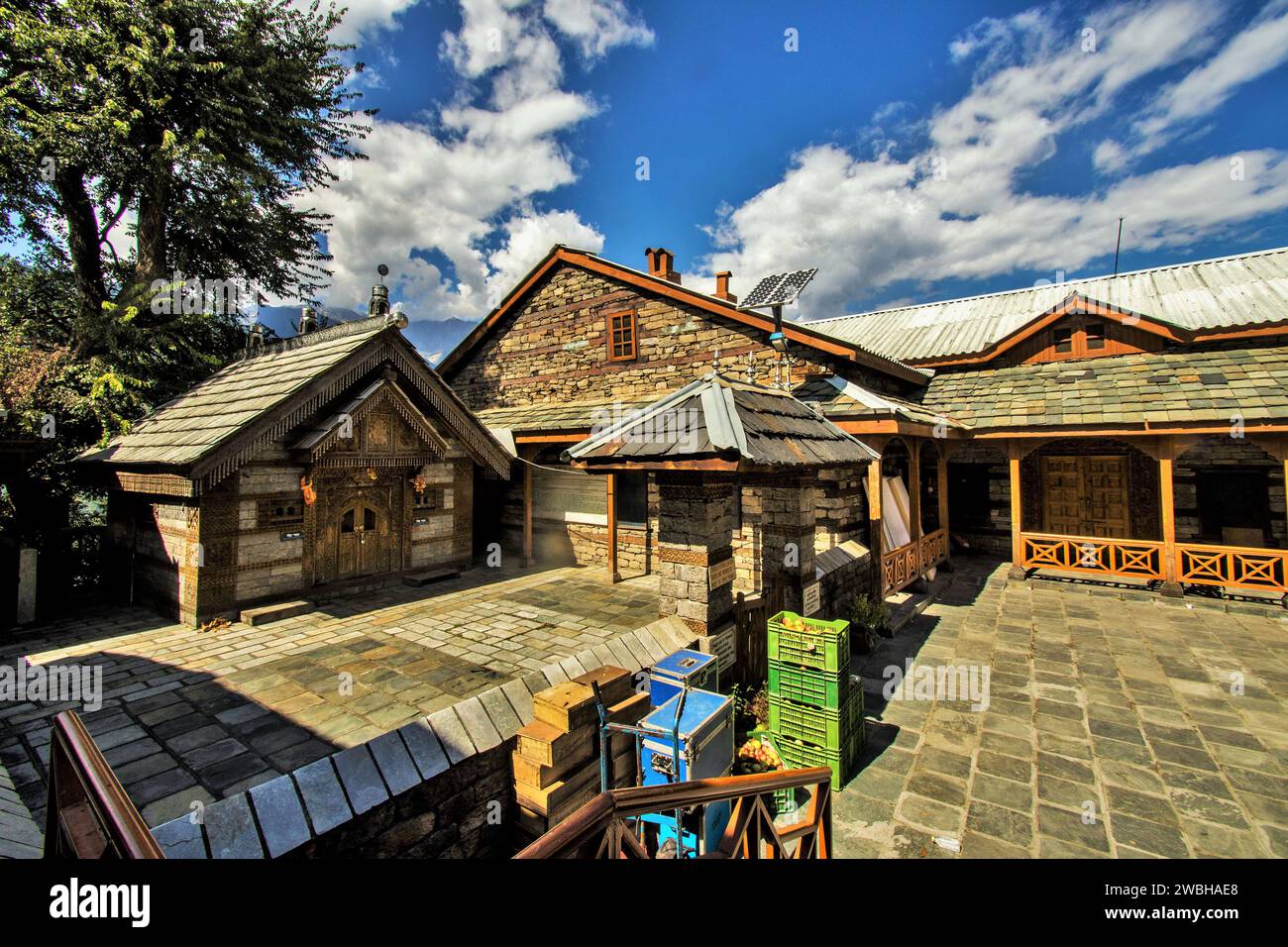 Castle Hotel, Naggar, Nagar, Kullu, Kulu, Himachal Pradesh, India, Asia, Indian hotels Stock ...