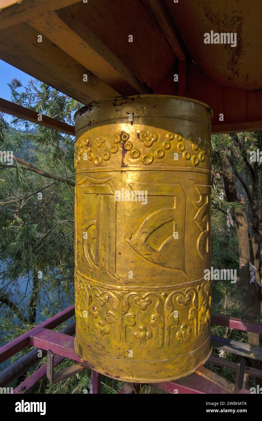 Prayer wheel, Drikung Kagyu Gompa Buddhist Monastery, Wongmin Thupten ...