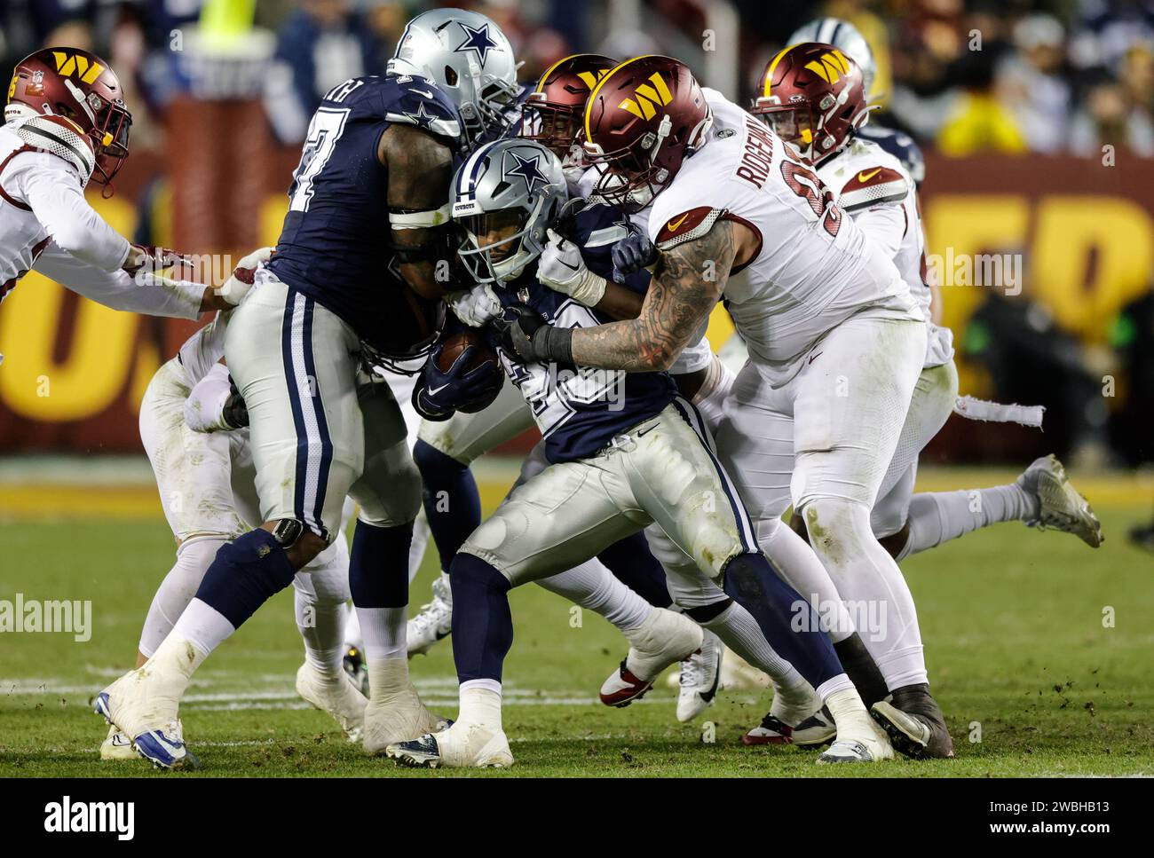 Dallas Cowboys running back Rico Dowdle (23) with the carry, being ...