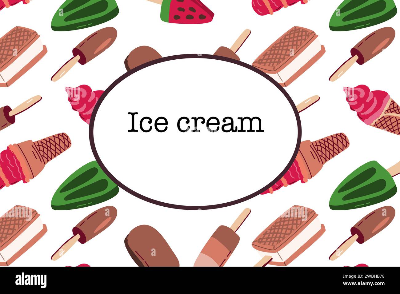 ice cream cartoon background for banner. Vector illustration can used ...