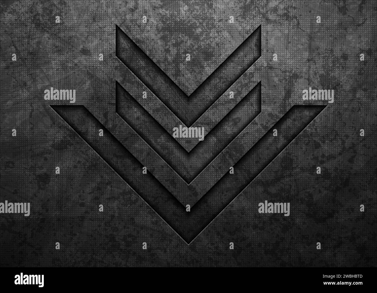 Black arrows technology abstract background with ancient grunge texture ...