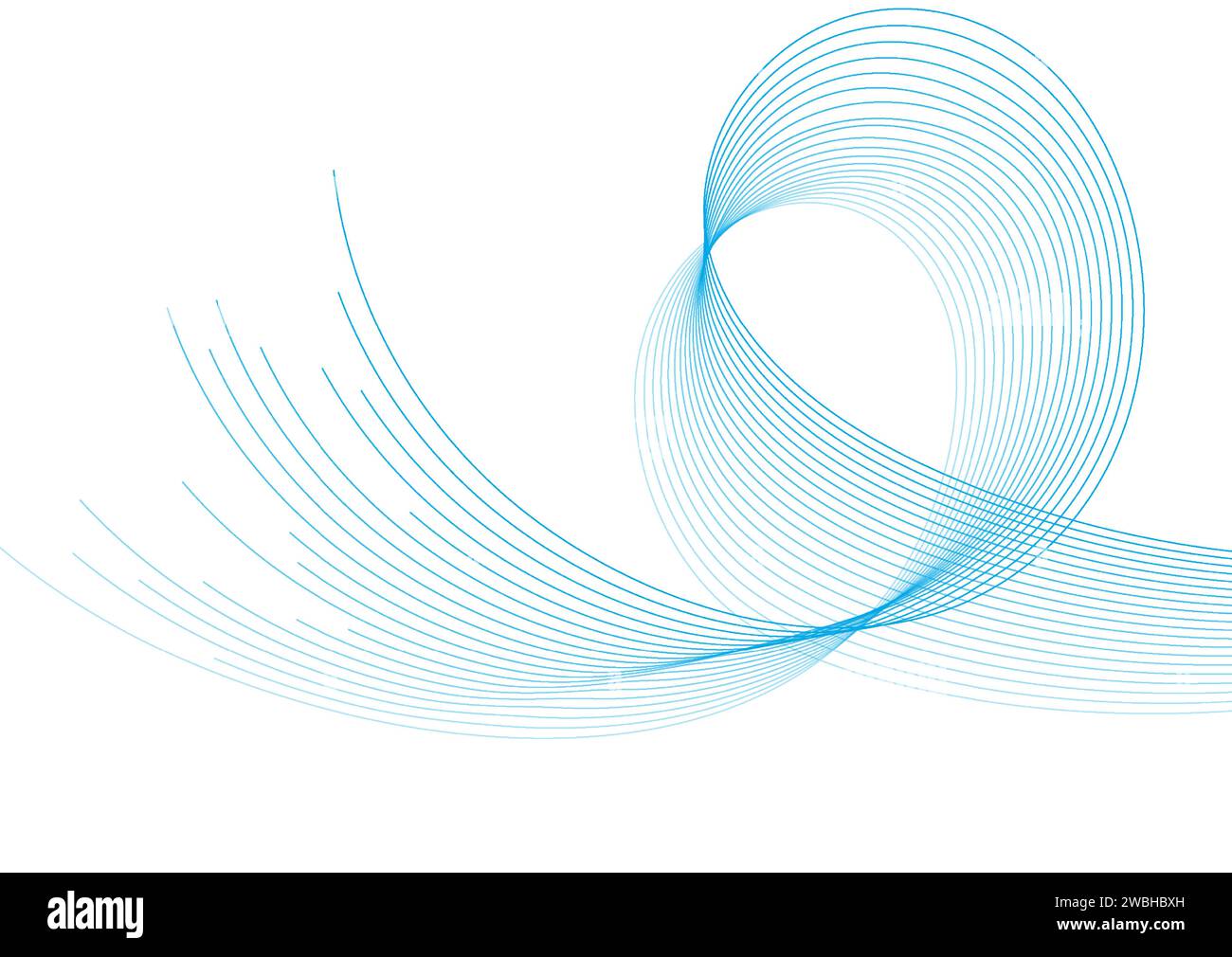 Blue minimal wavy lines abstract futuristic tech background. Vector digital design Stock Vector ...