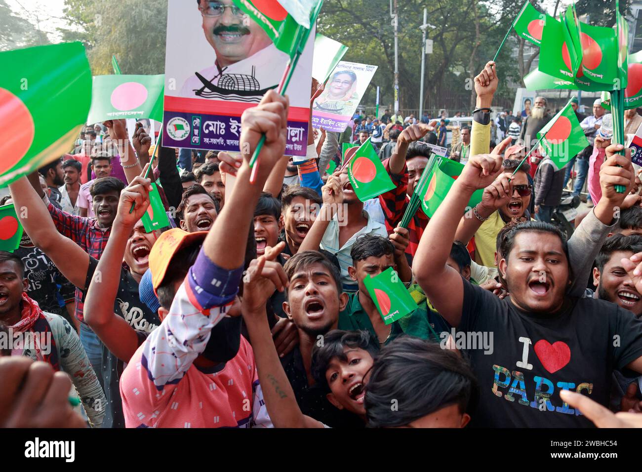 Dhaka, Bangladesh. 10th Jan, 2024. Bangladesh Awami League leaders and ...