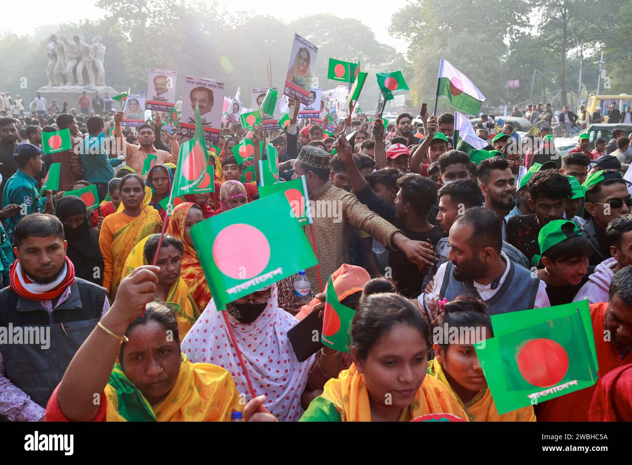 Dhaka, Bangladesh. 10th Jan, 2024. Bangladesh Awami League leaders and ...
