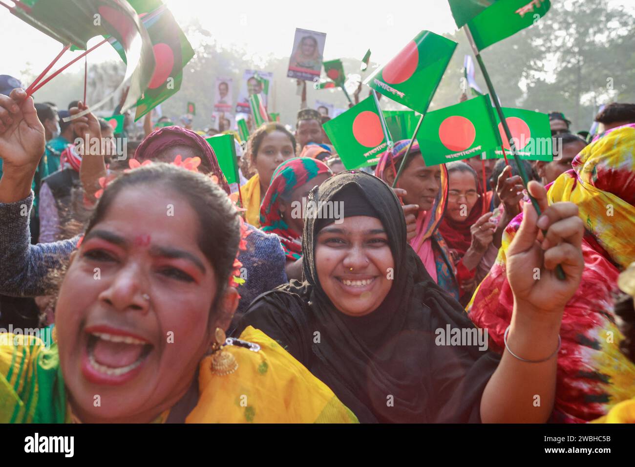 Dhaka, Bangladesh. 10th Jan, 2024. Bangladesh Awami League leaders and ...