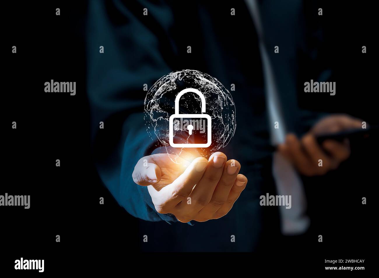 Internet network security concept and secure information cyber security ...