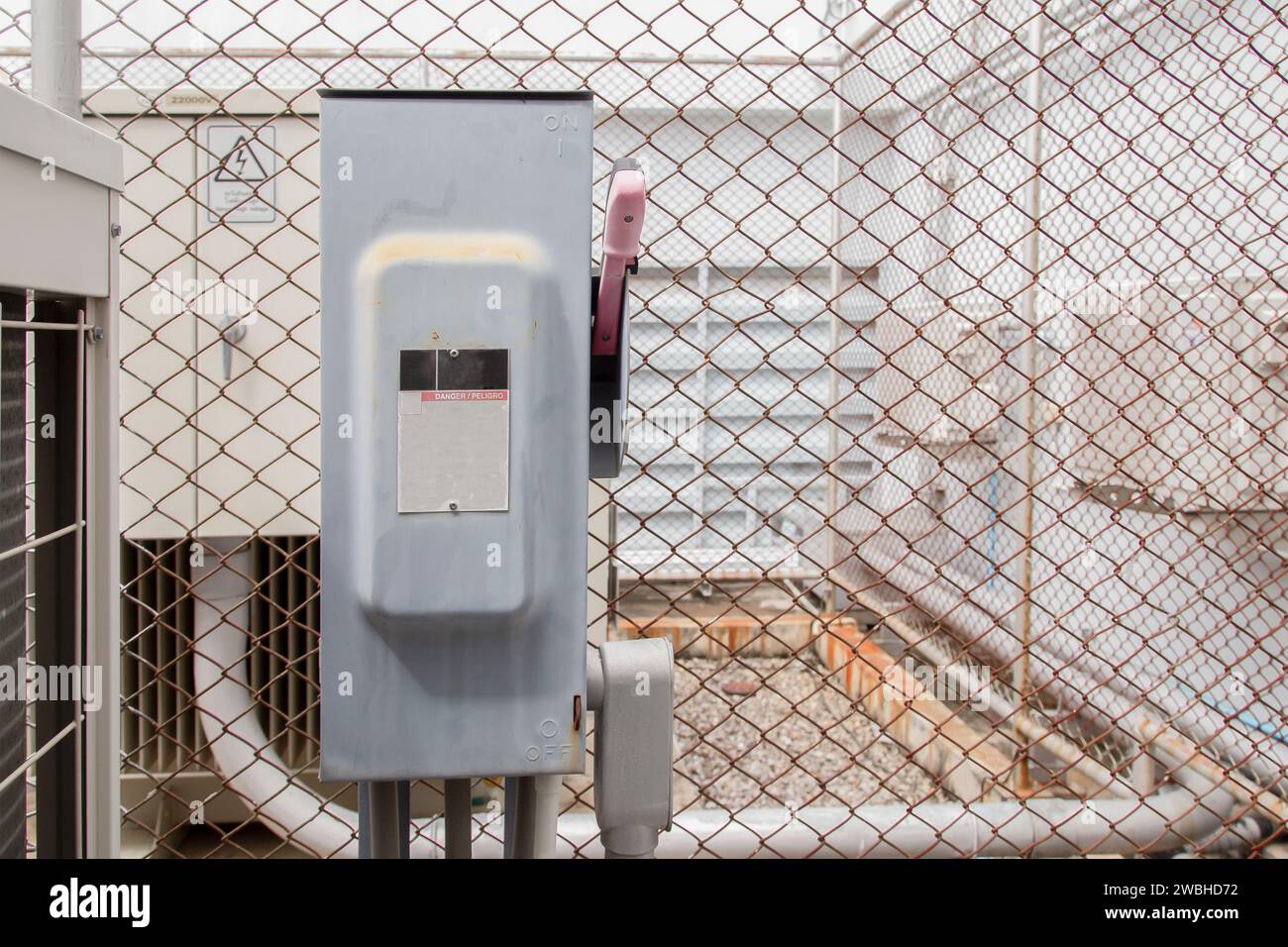 Safety switches installed outdoors to control electrical equipment ...