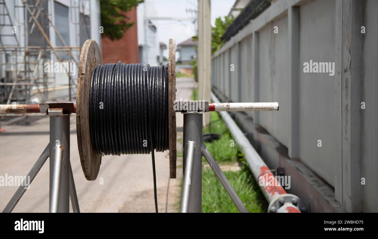 Fiber optical cable reels hi-res stock photography and images - Alamy