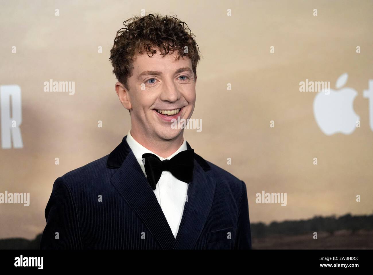 Matt Gavan poses at the world premiere of "Masters of the Air ...