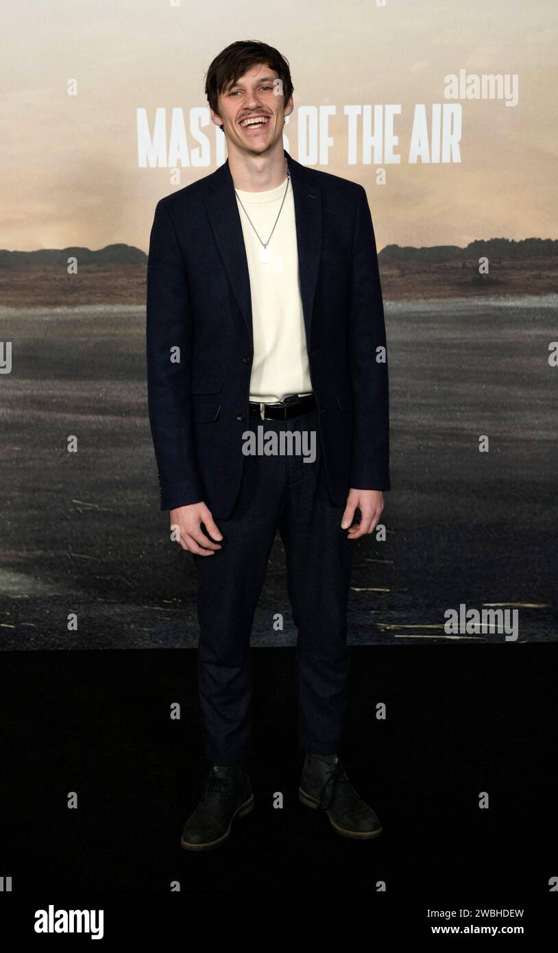 Jordan Coulson poses at the world premiere of "Masters of the Air ...