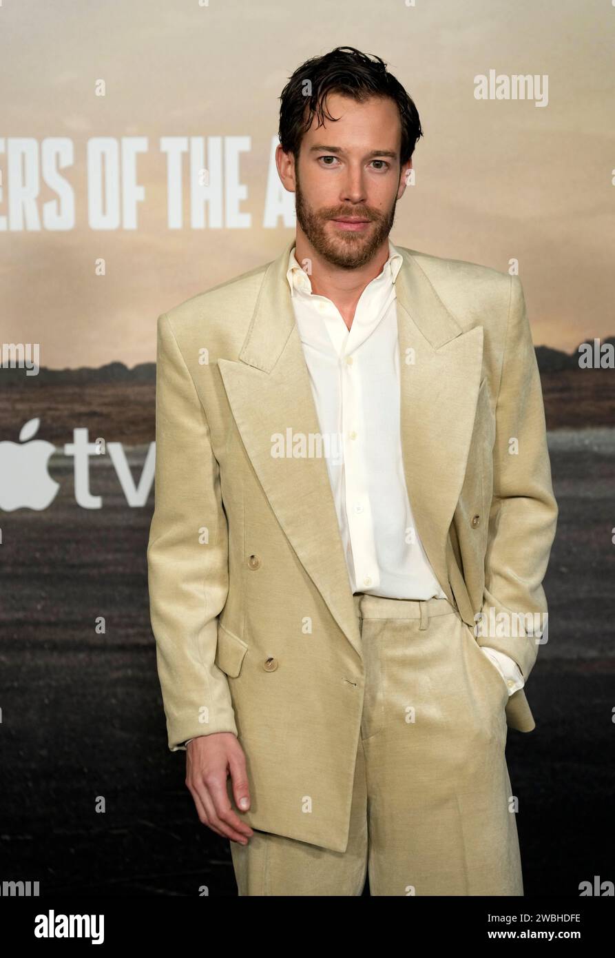 David Shields poses at the world premiere of "Masters of the Air ...
