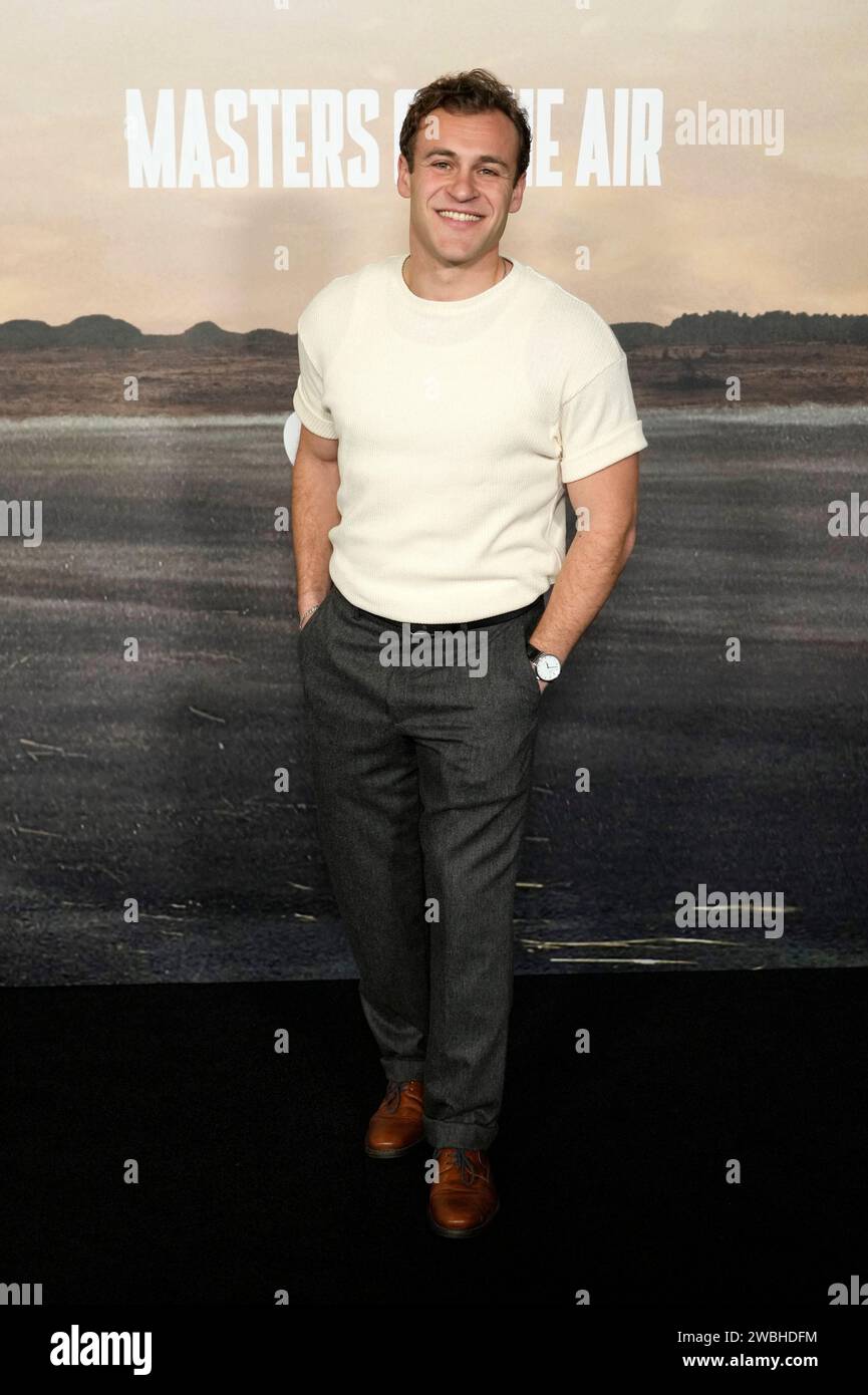 Elliot Ross poses at the world premiere of "Masters of the Air ...