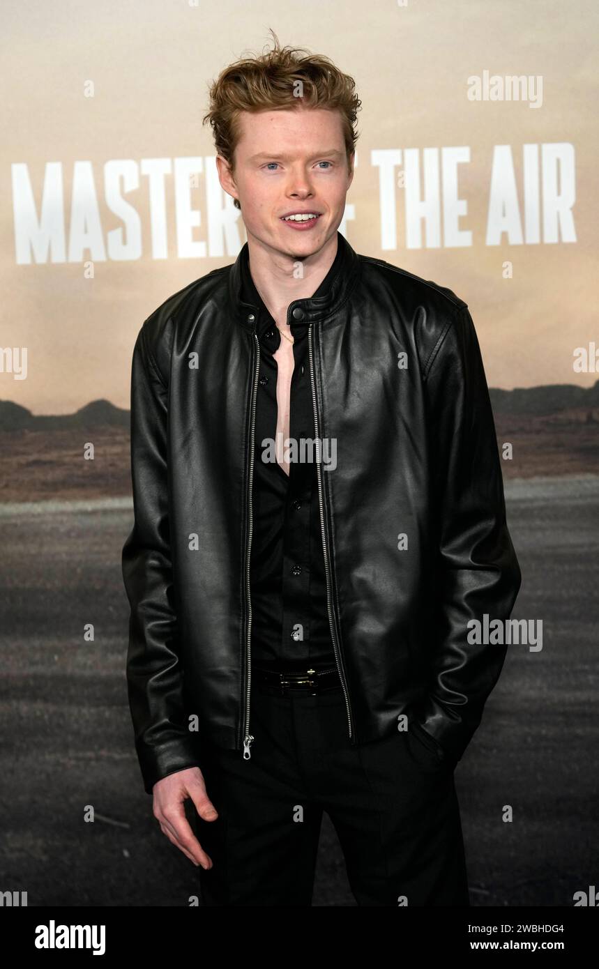 Kai Alexander poses at the world premiere of "Masters of the Air," Wednesday, Jan. 10, 2024, at ...