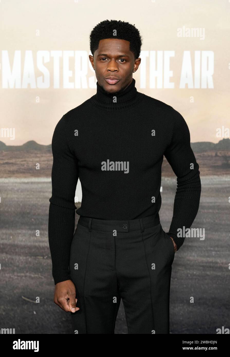 Josiah Cross poses at the world premiere of "Masters of the Air ...