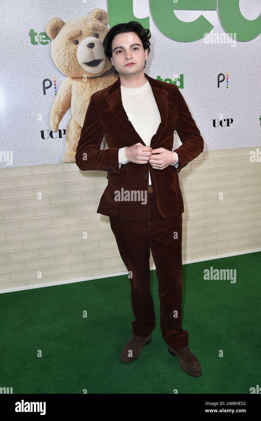 Max Burkholder arrives at the premiere of "Ted" on Wednesday, Jan. 10 ...