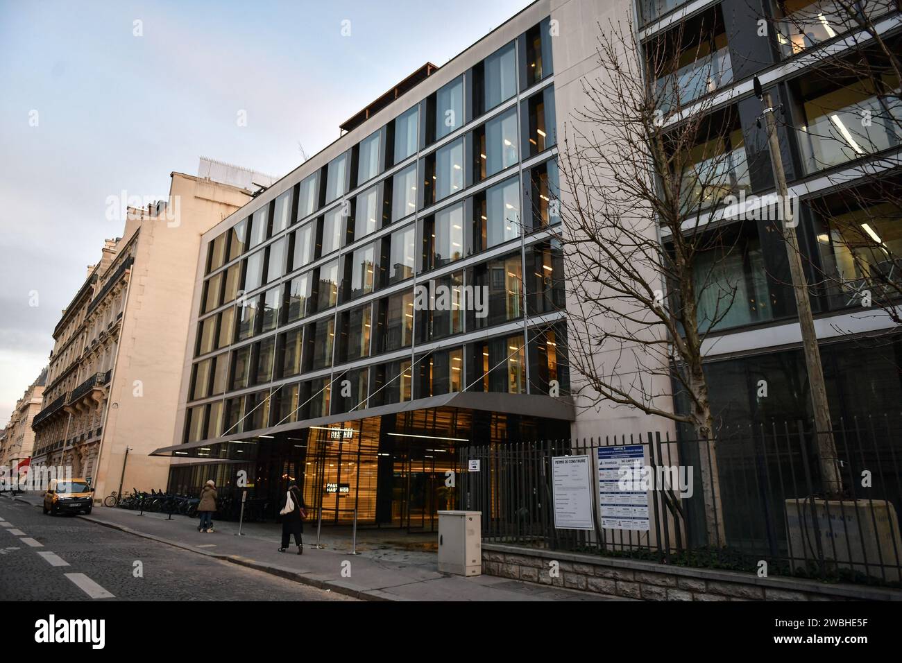 Paris, France. 10th Jan, 2024. This photograph shows the building of Qube Research ...