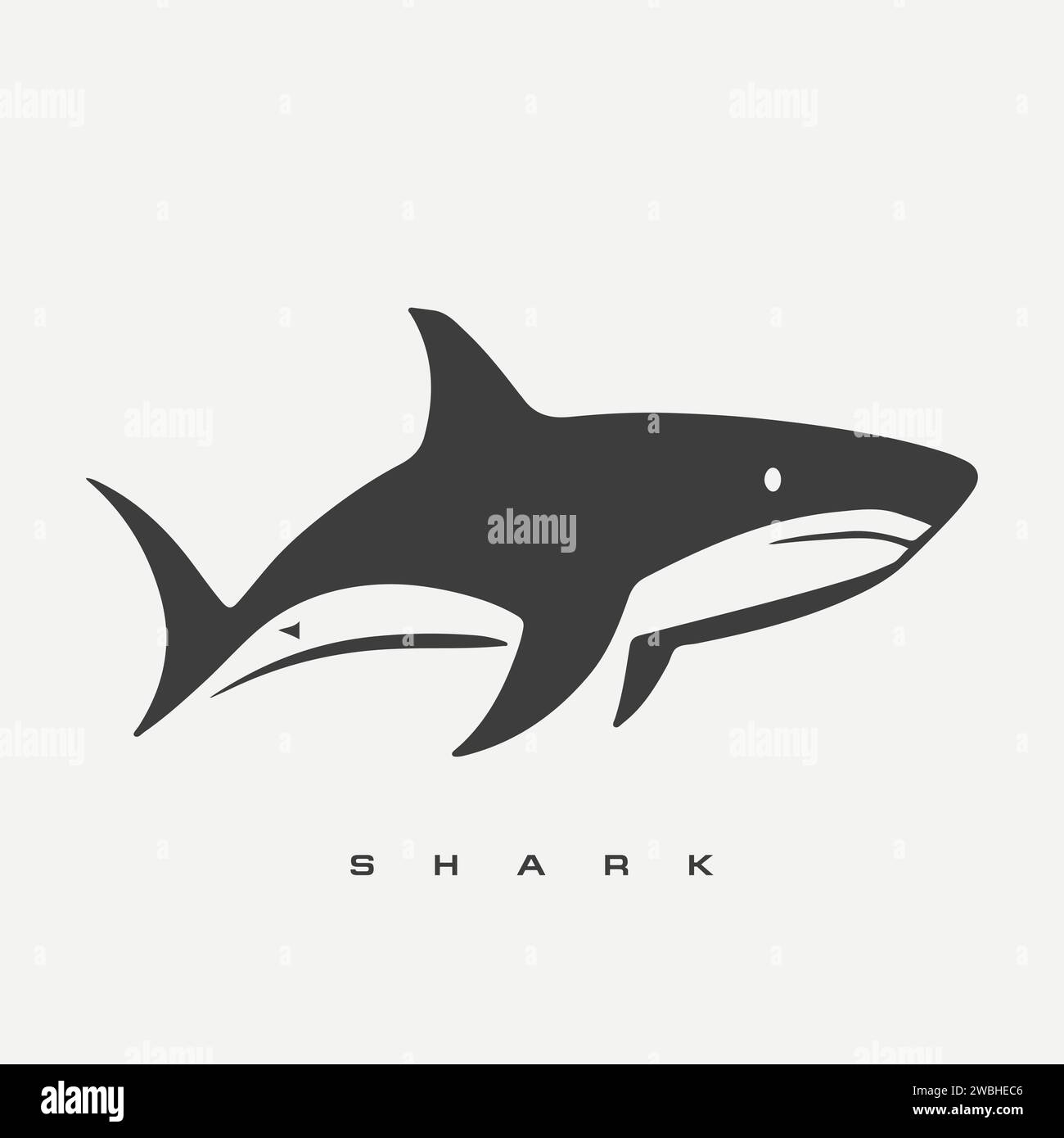 Shark logo template hi-res stock photography and images - Alamy