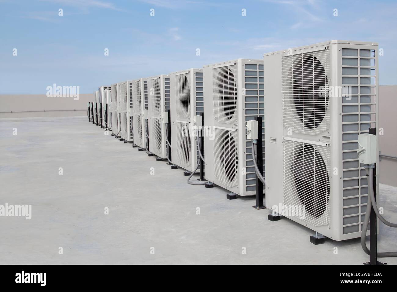 air condition outdoor unit compressor install outside the building ...