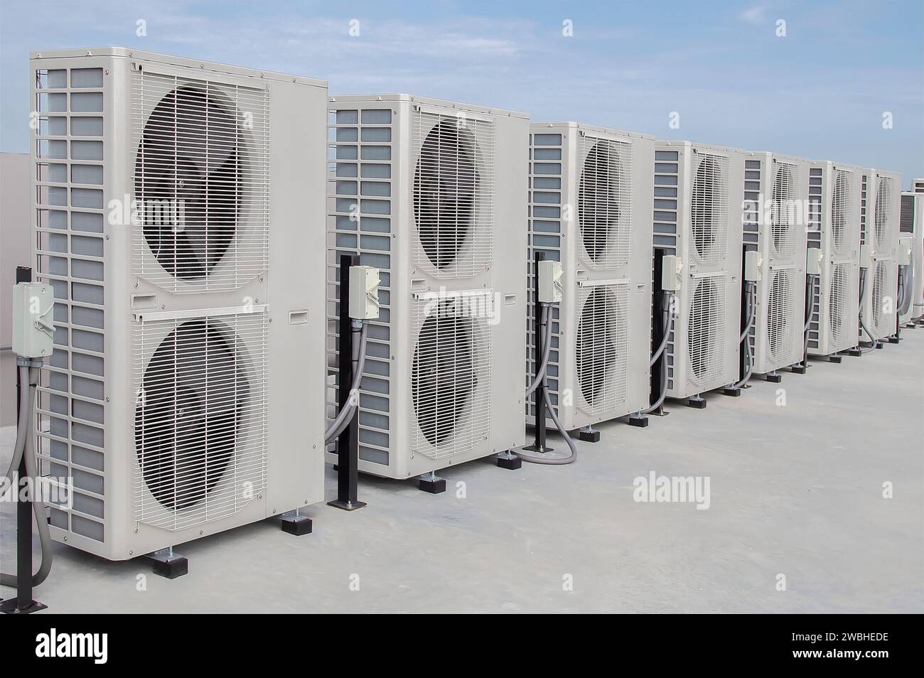 air condition outdoor unit compressor install outside the building ...