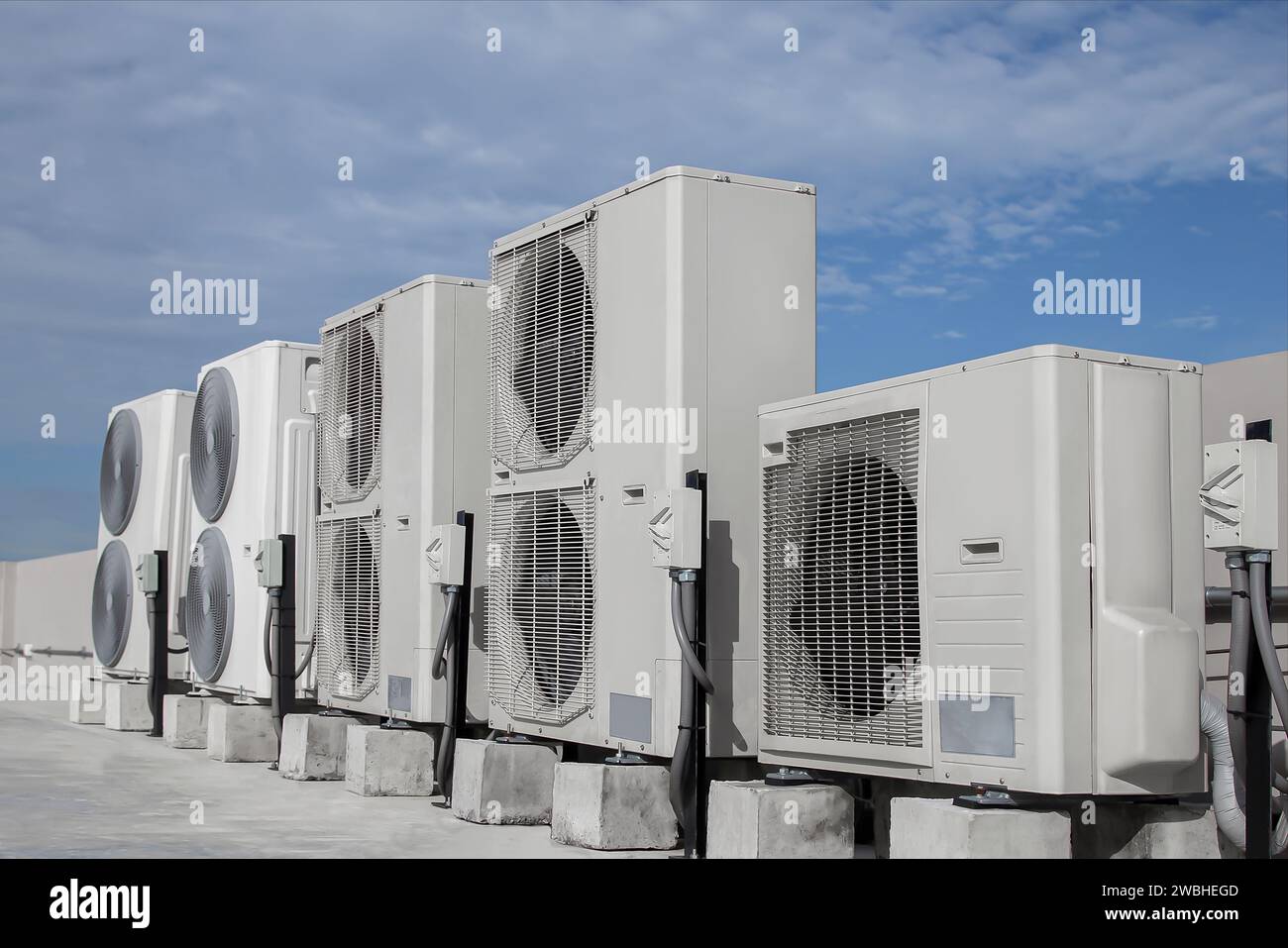 air condition outdoor unit compressor install outside the building ...