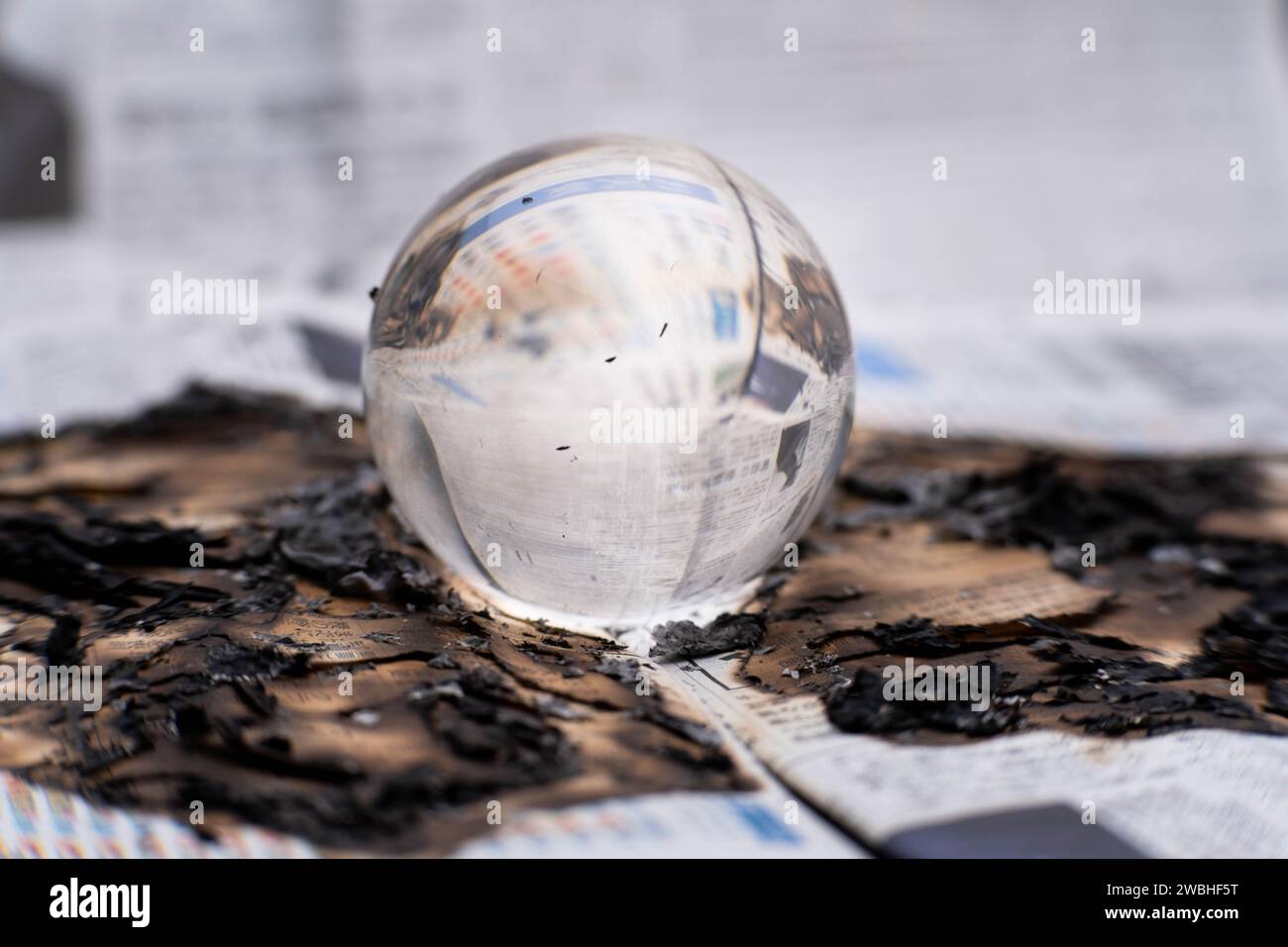 Glass globe on fire. Planet Earth Burning. Global Warming and Climate ...