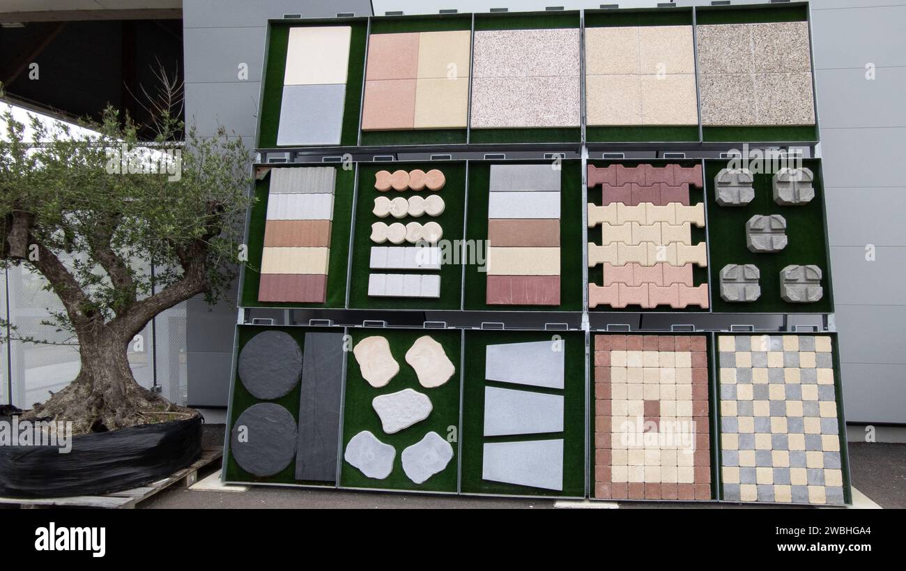 difference store display and bricks for creating passages or terraces ...