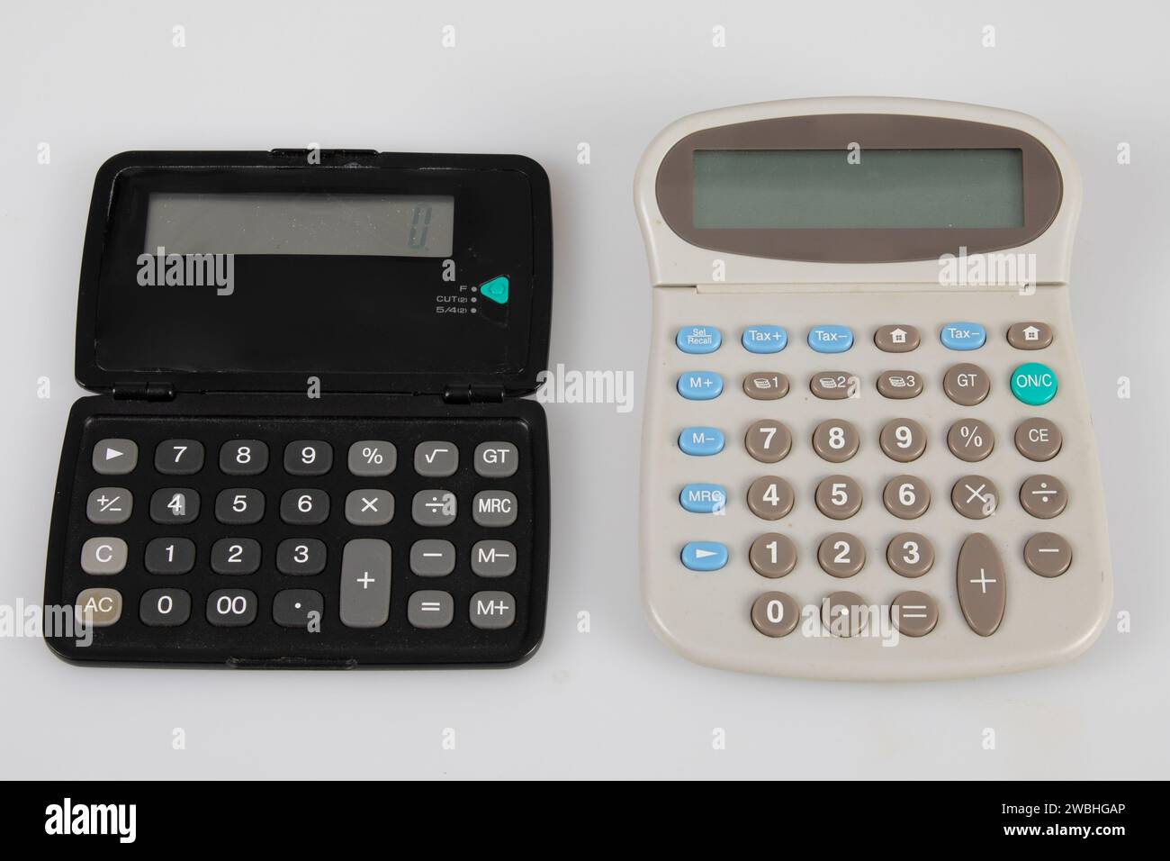 retro two vintage calculator black white technology for school maths ...