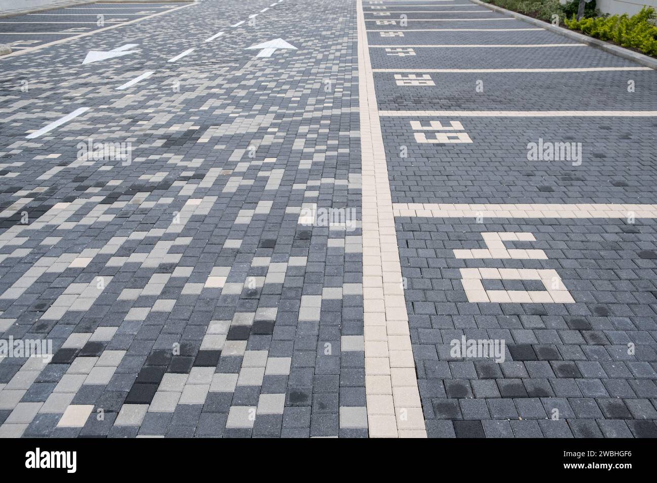 Numbering parking spaces in a parking lot car street organization ...