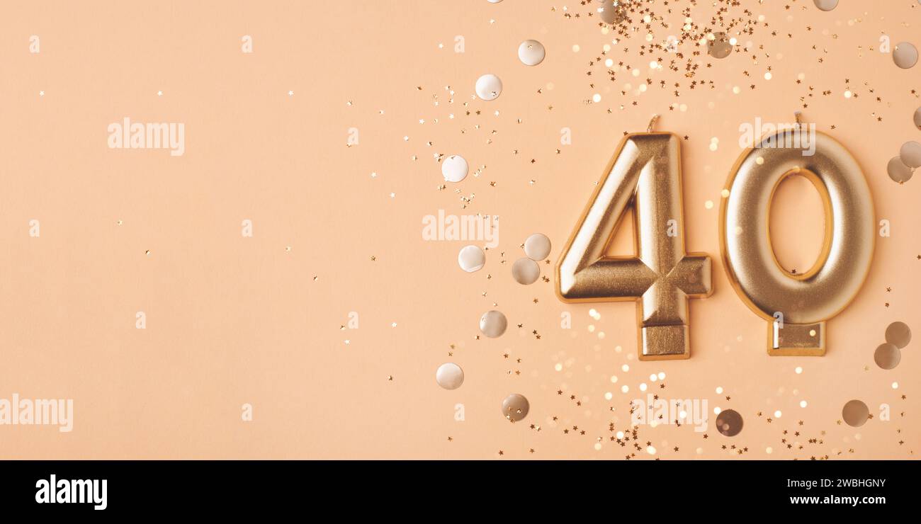 40 years celebration. Greeting banner Stock Photo - Alamy