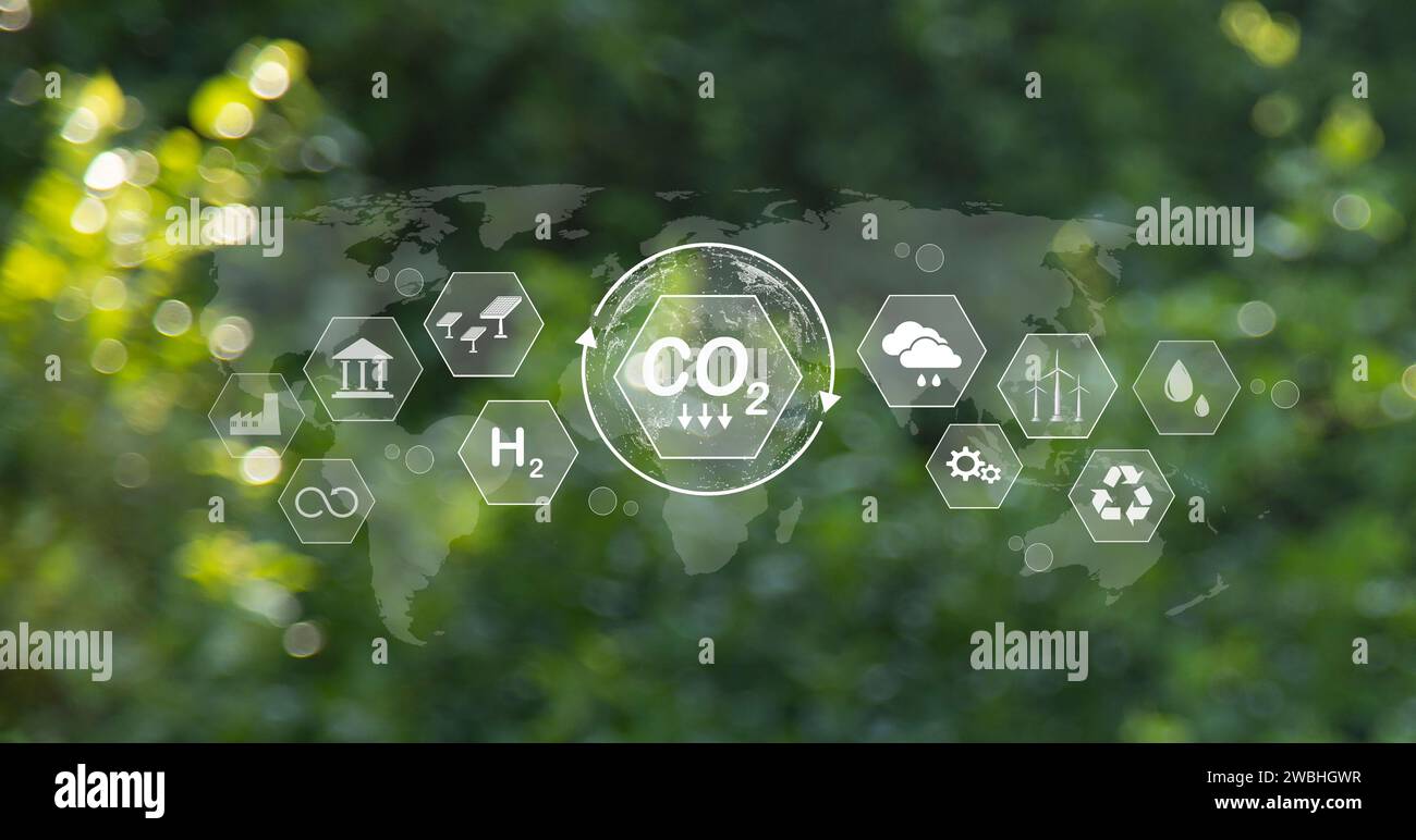 The carbon neutral concept reduces CO2 emissions, reducing global ...