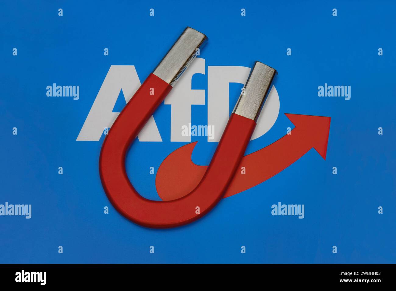 Hufeisenmagnet und AfD-Logo Hufeisenmagnet und AfD-Logo, 08.01.2024 ...