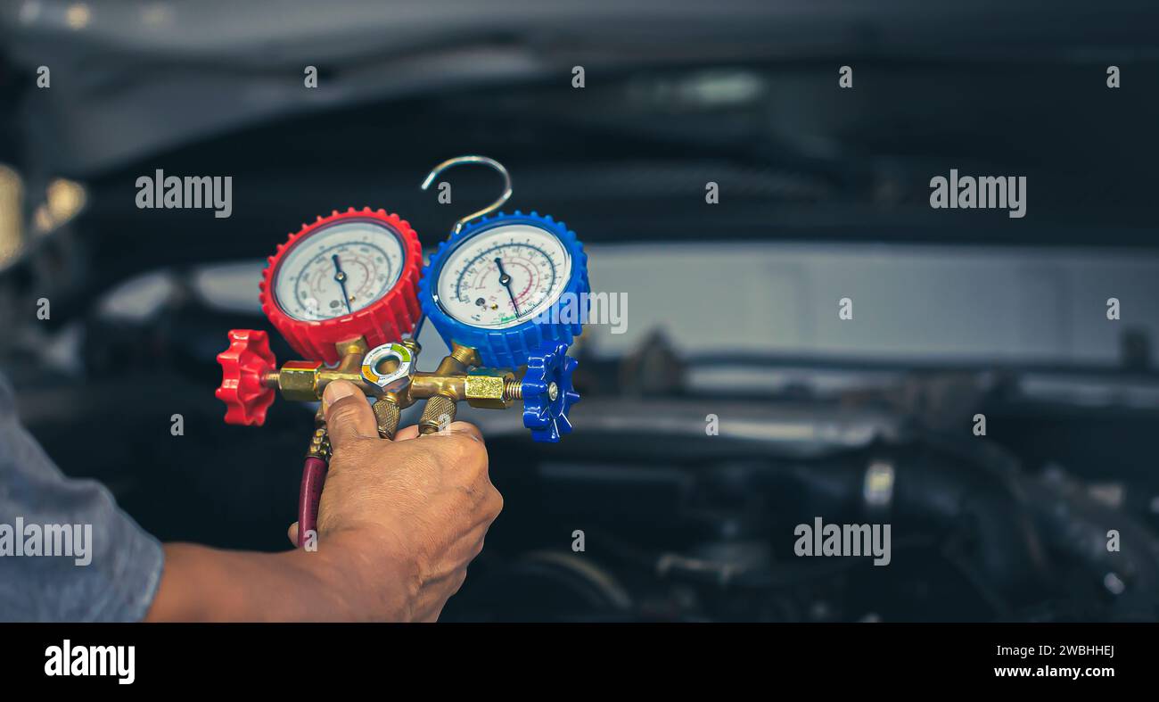 Car air conditioner check service, leak detection, fill refrigerant ...