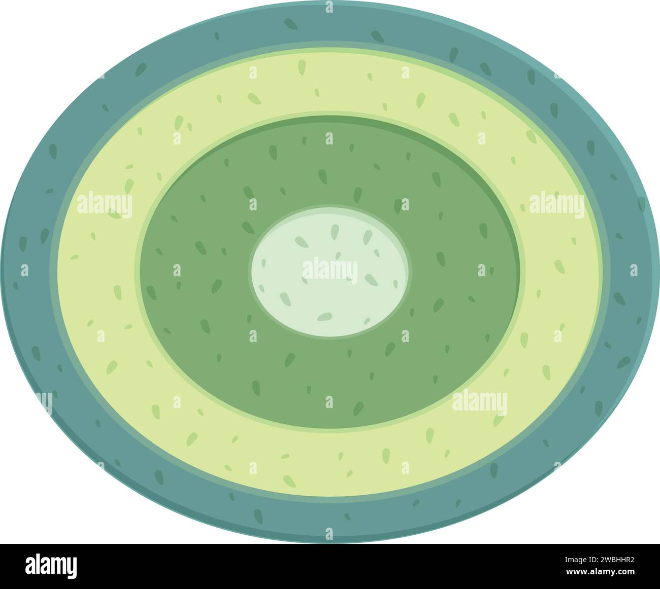 Round circle green door mat icon cartoon vector. Home clean. Shoe ...