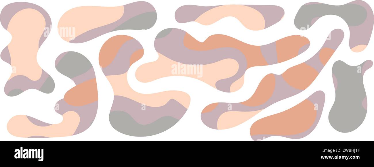 Freeform blob shapes. Abstracts amoeba shapes, freeform organic ...