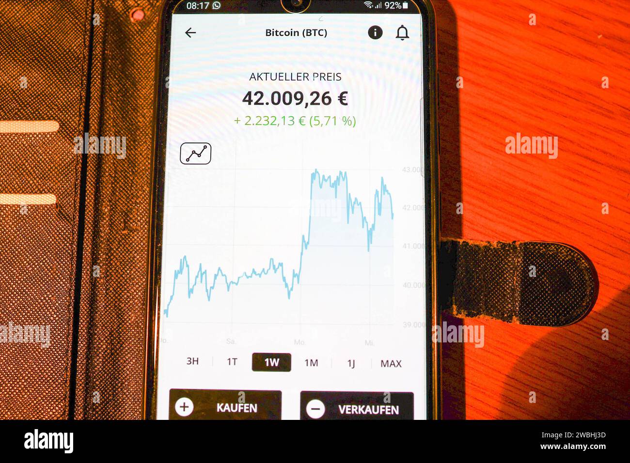 Bitcoin Chart auf dem Handy *** Bitcoin chart on the cell phone ...